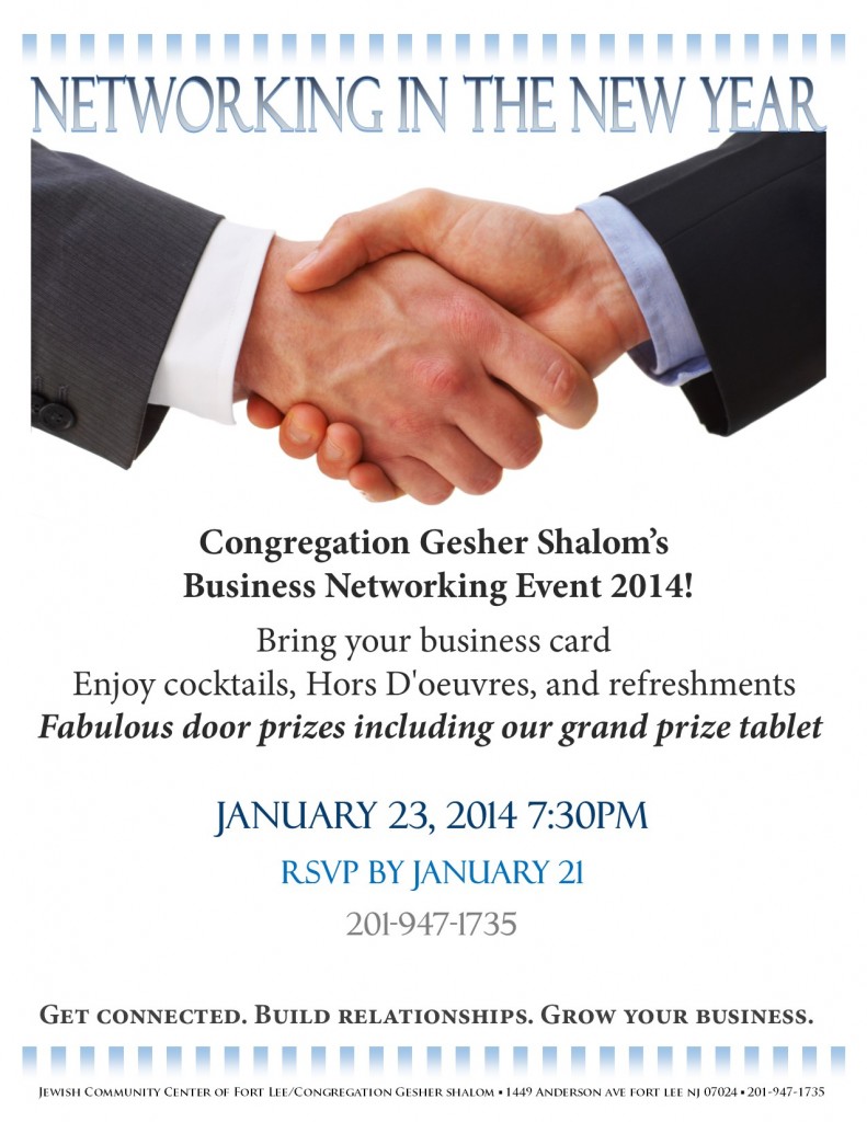 networking event - The Jewish Community Center of Fort Lee