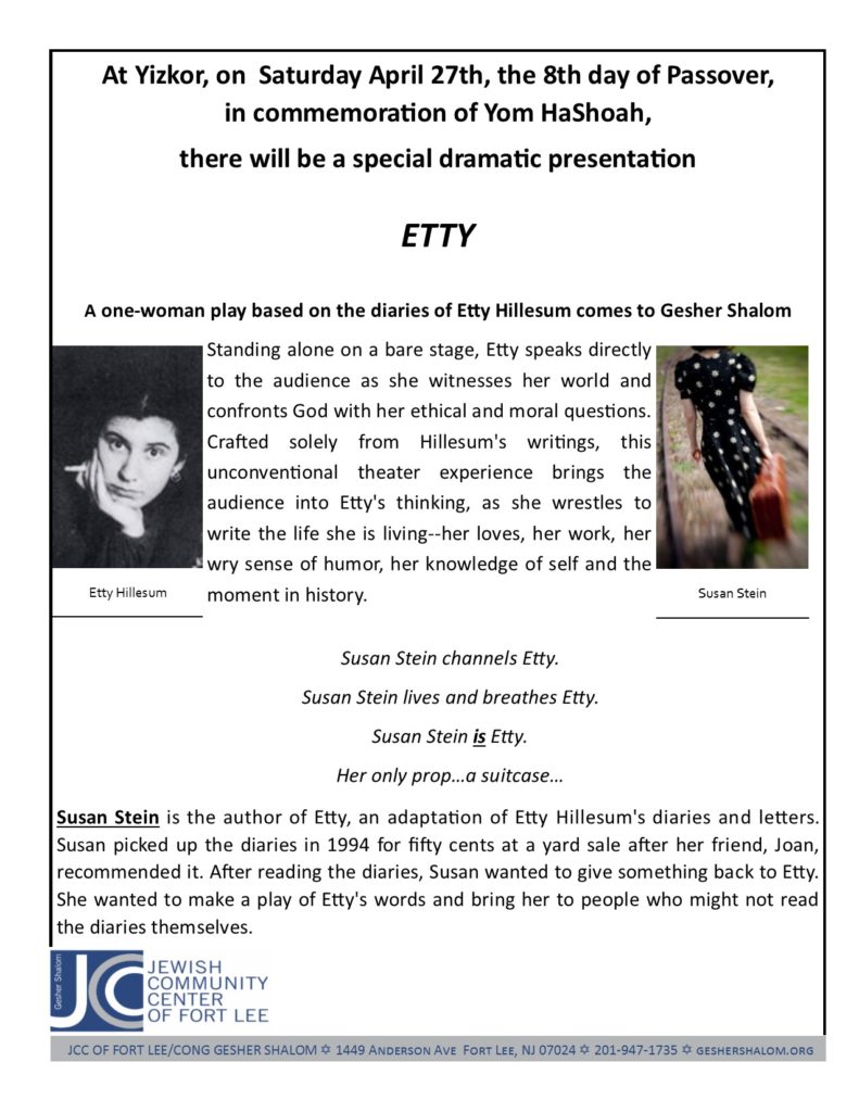 yizkor program 2019 - The Jewish Community Center of Fort Lee